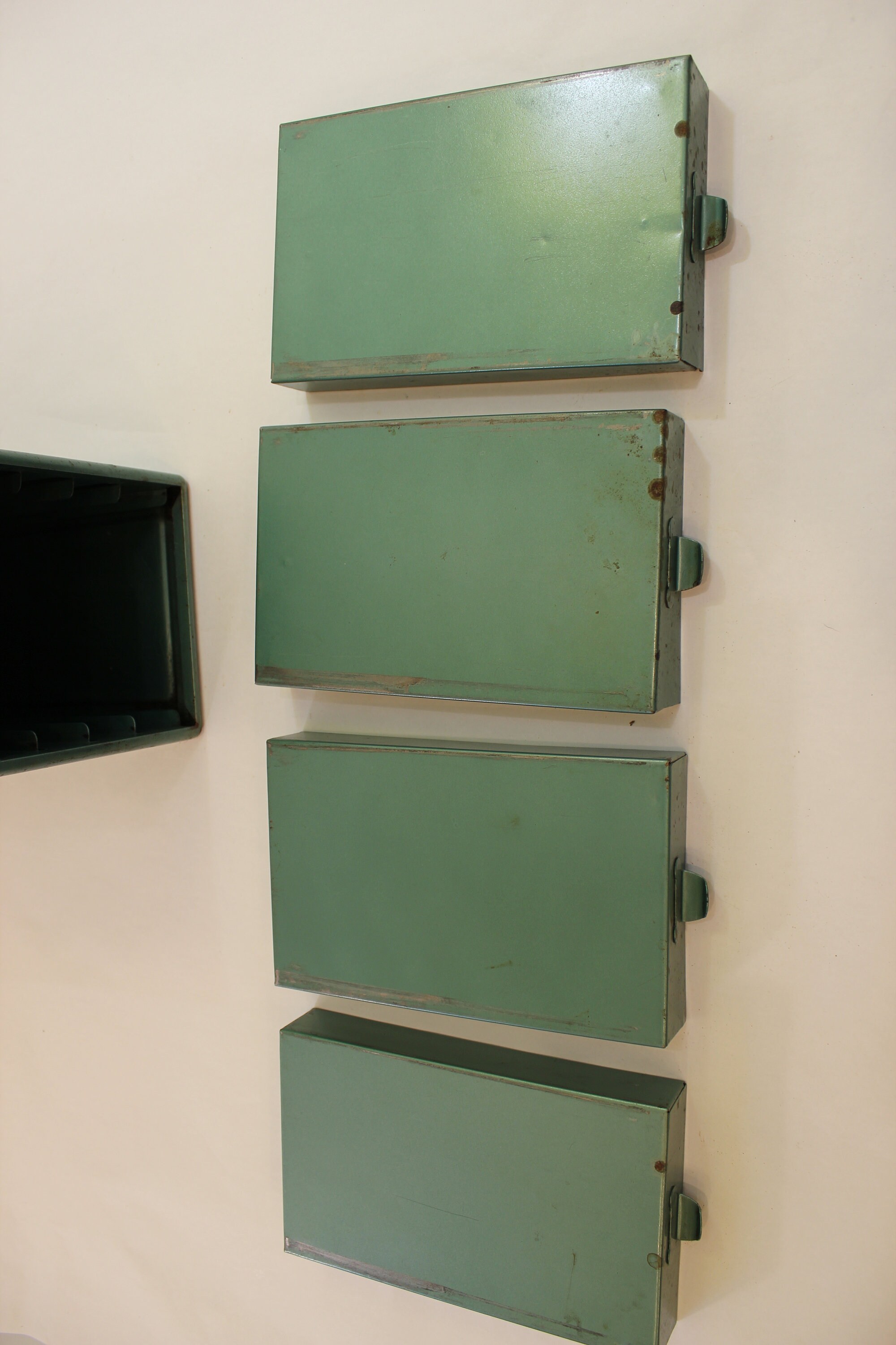 Metal Box, Green, File A Way Chest, Metal, Drawers, Storage ...