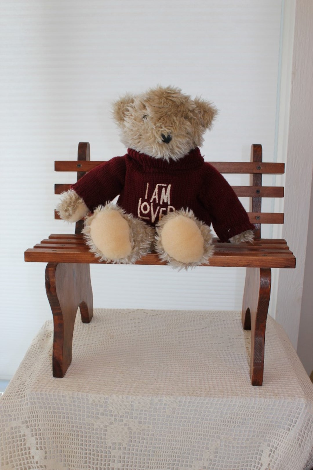 Small Wooden Doll Bench: Miniature Park Bench, Photo Prop - Etsy