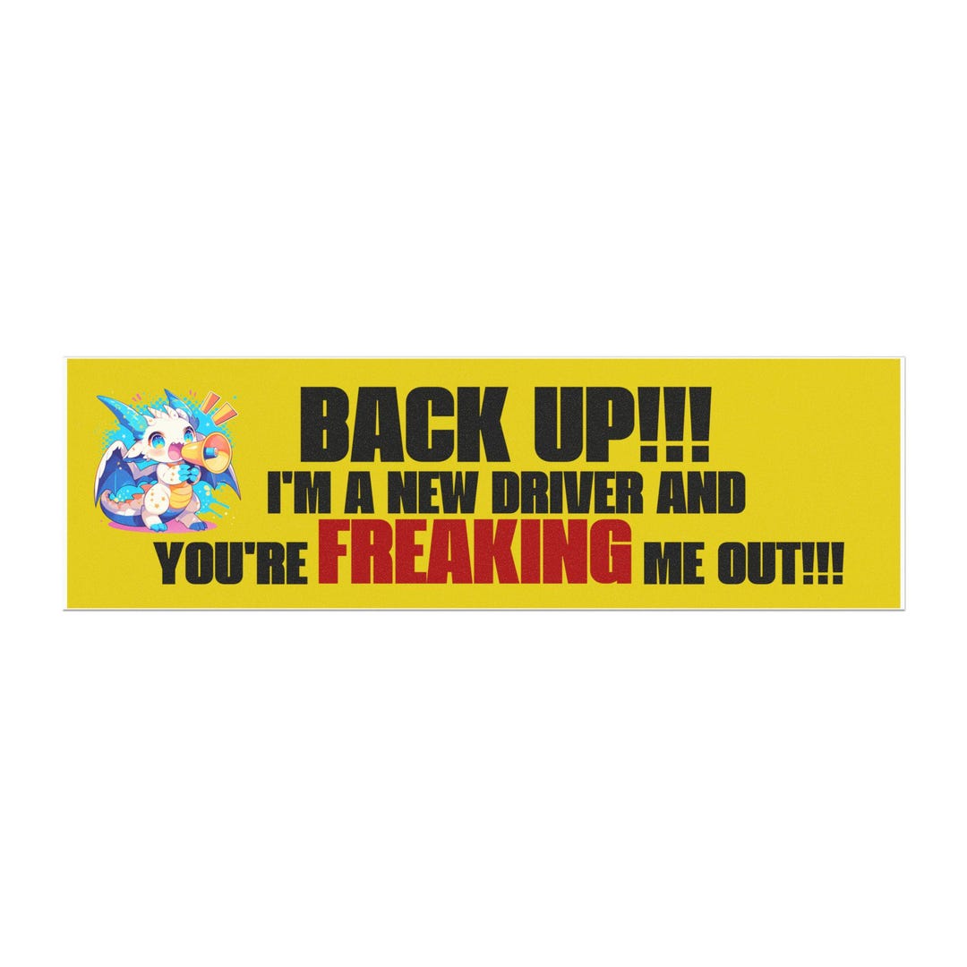 New Driver Car Magnet - Fun Back up Safety Sign for Cars, Car Decor ...