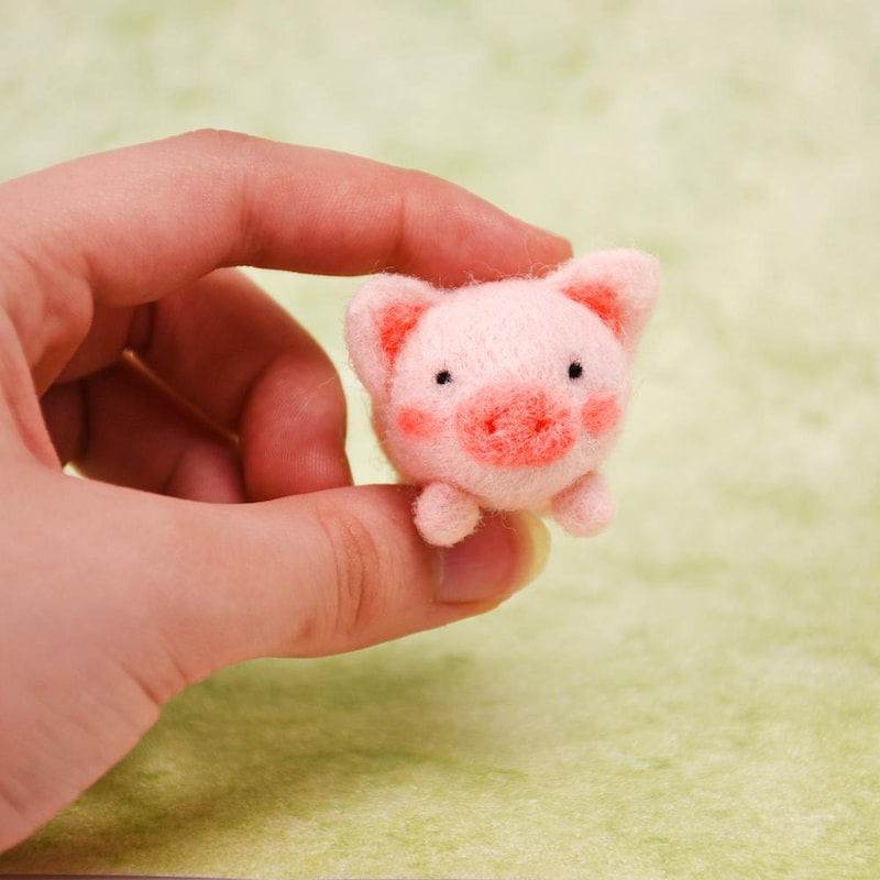 Needle Felted Pig - Etsy