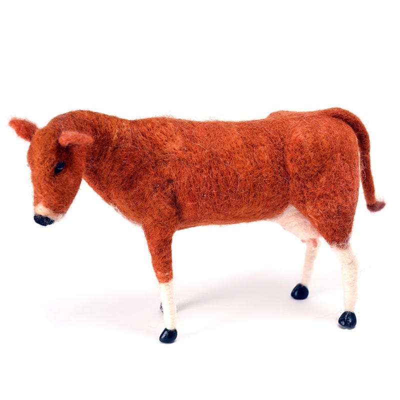 Needle Felted Cow - Etsy