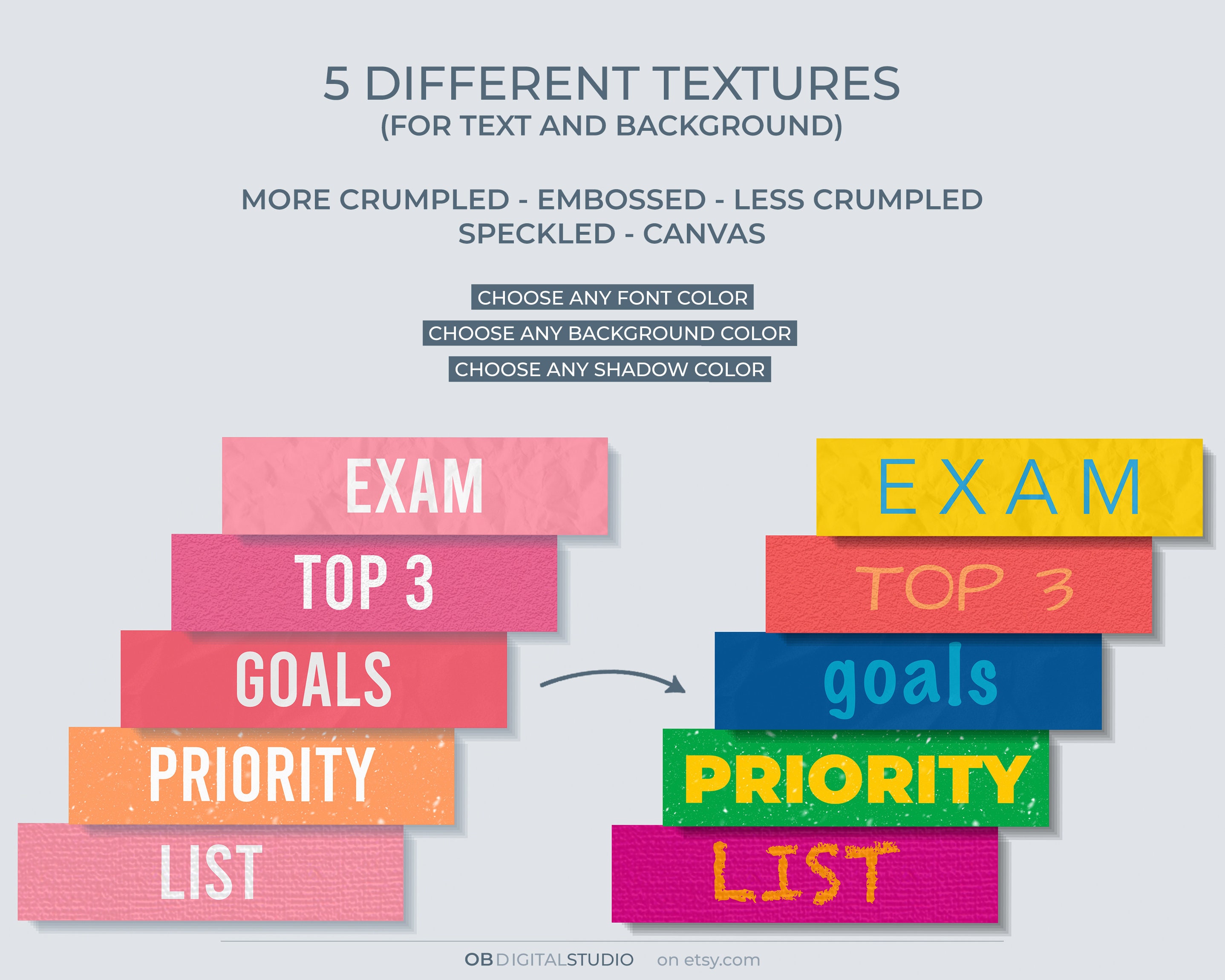 Color Changing Stickers WORDS & LABELS Stickers Essential - Etsy