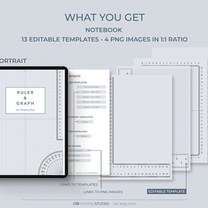 Color Editable RULER & GRAPH A4 Notebook, Digital Rulers, Digital ...