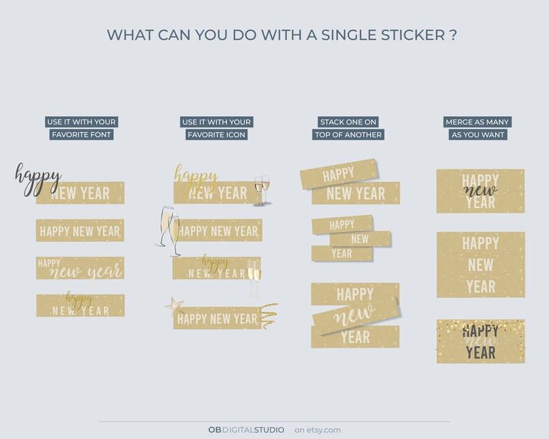 Color Changing Stickers WORDS & LABELS Stickers Essential - Etsy