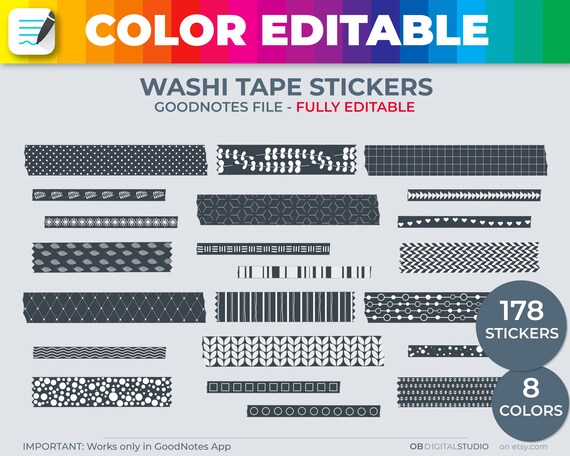 Color Changing Stickers WASHI TAPE Stickers Washi Tapes - Etsy