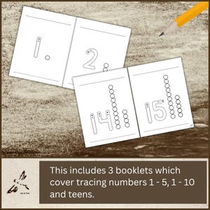 Number Tracing Booklets: Handwriting Practice for Preschool ...