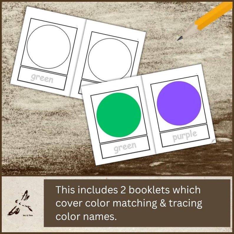 Color Matching and Name Tracing - 2 Activity Booklets (print Version ...