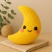 Crescent Moon Crochet Pattern PDF: Kawaii Amigurumi Plush Toy (instant ...