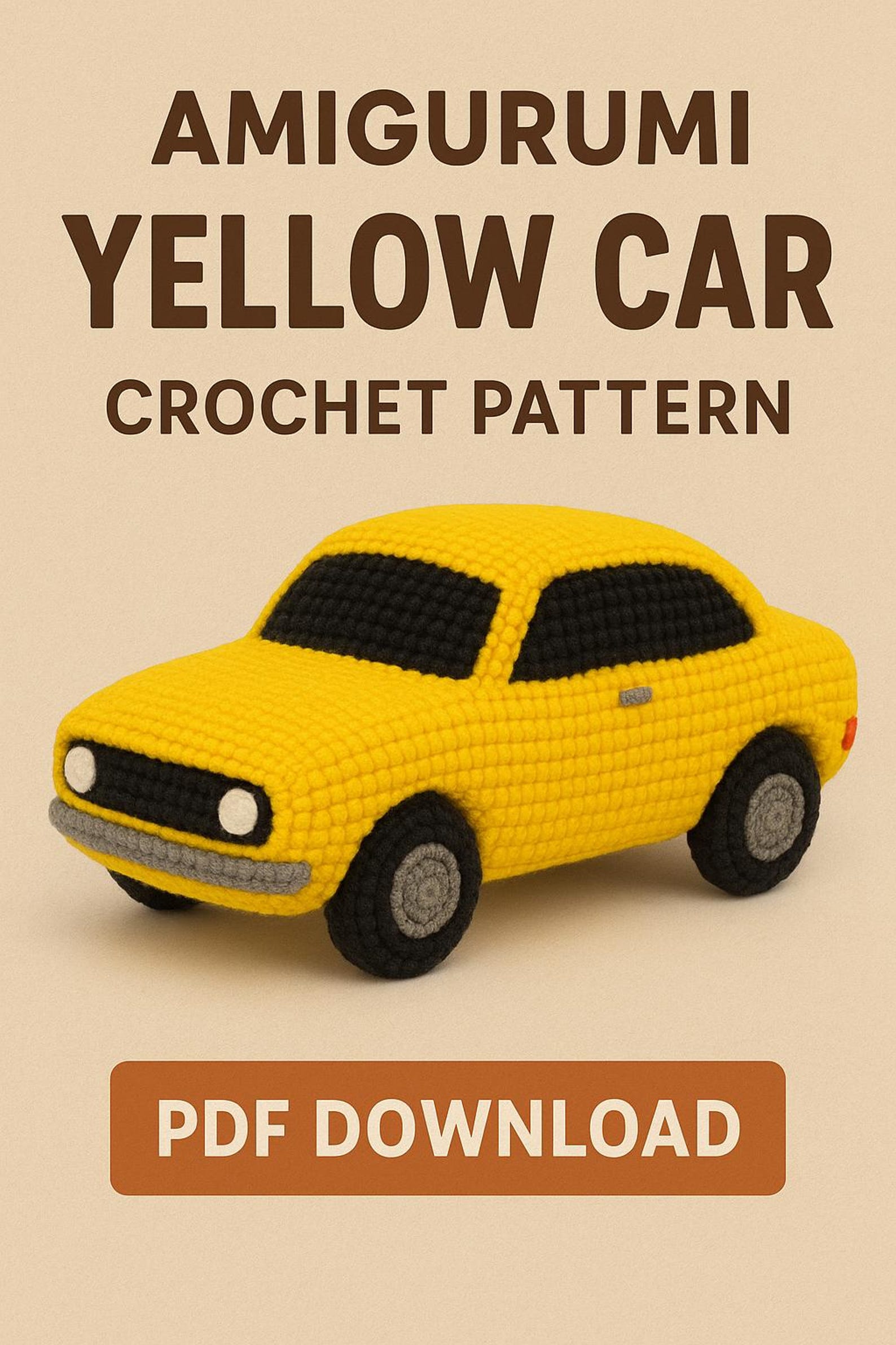 Amigurumi Car Crochet Pattern: Easy Toy Car Tutorial (PDF Download) - Etsy