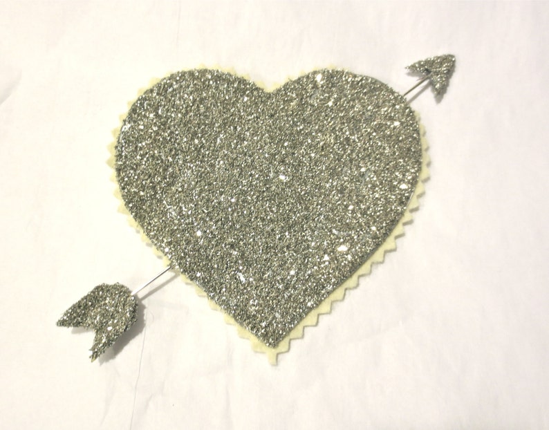 Cupid's Arrow Silver Valentine Heart Pin "holiday Inn" - Etsy