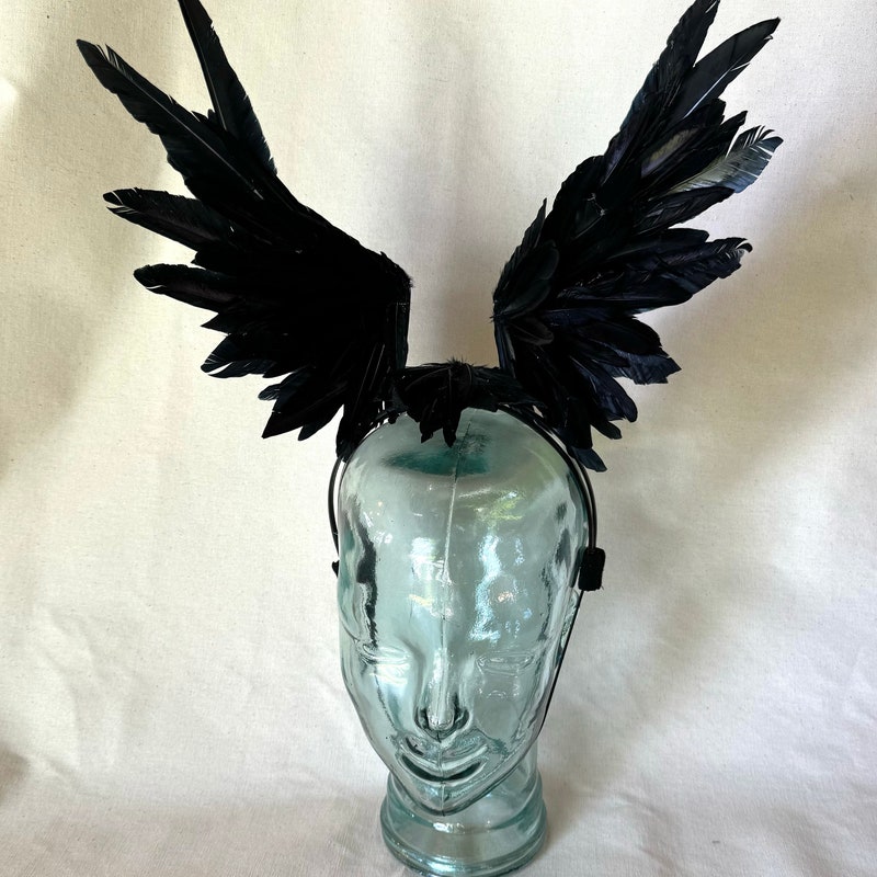 Black Winged Headpiece - Etsy