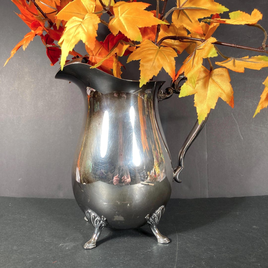 Vintage Silver Plate Water Pitcher: Fall Decor - Etsy