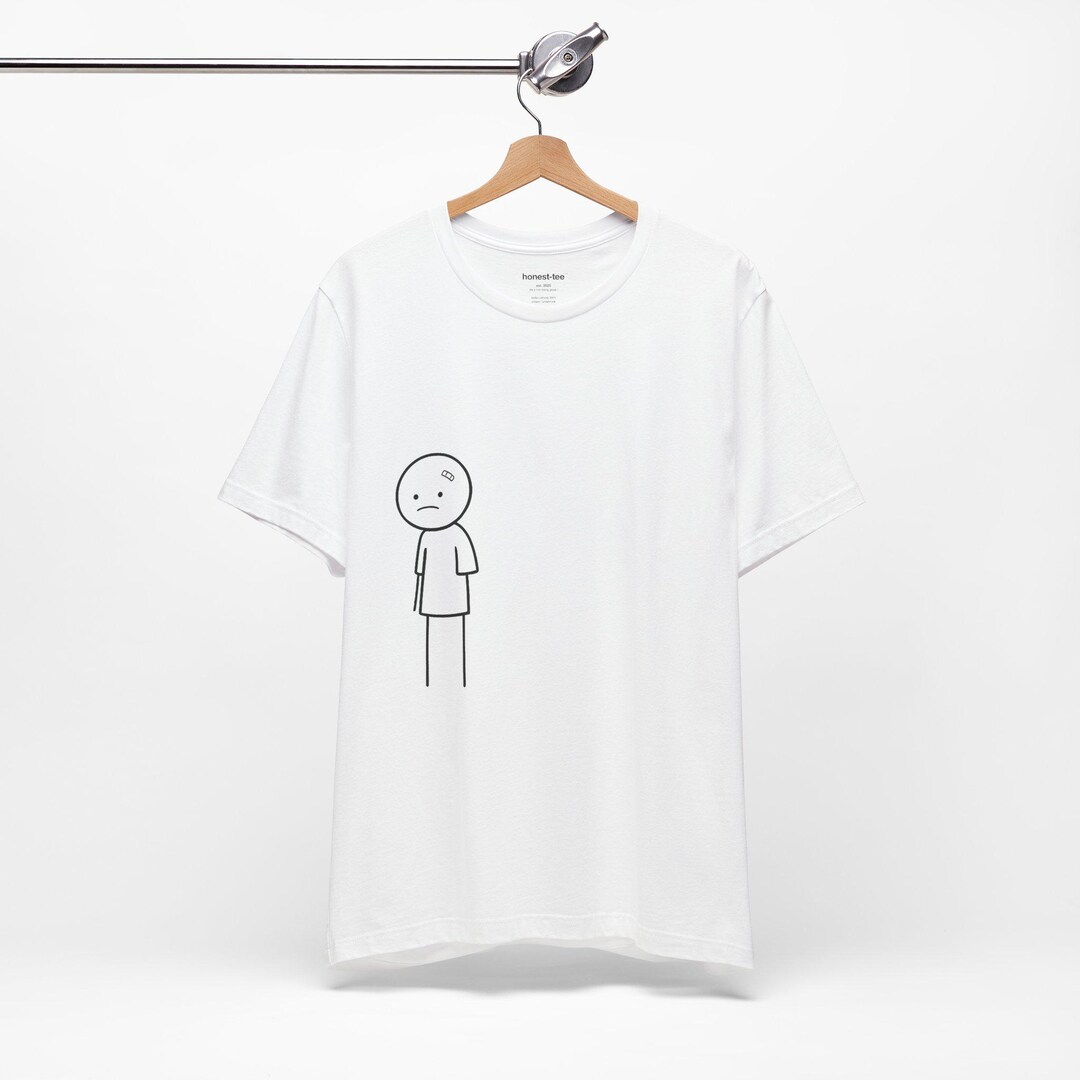 Twig Shirt - Minimal Sad Stick Figure Tee, Emotionally Honest T-shirt ...
