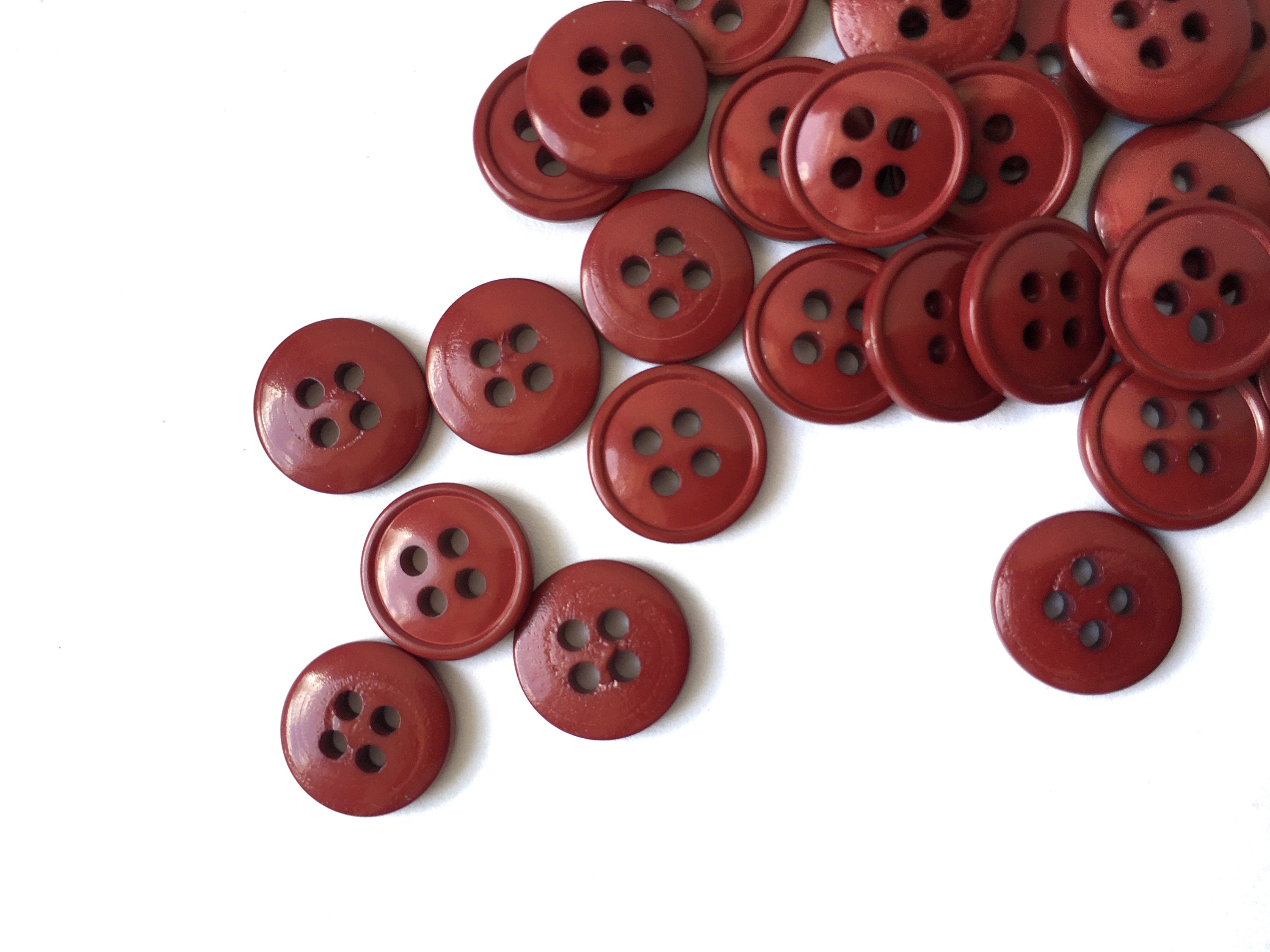 Craft Supplies & Tools Knitting 22mm 10 Cherry Red Plastic Buttons ...