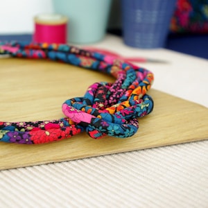 Colourful Floral Statement Knot Necklace - Etsy
