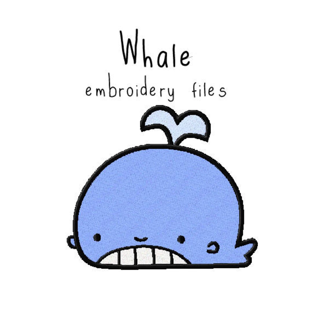 Whale EMBROIDERY MACHINE FILES Pattern Design Hus Jef Pes Dst All ...