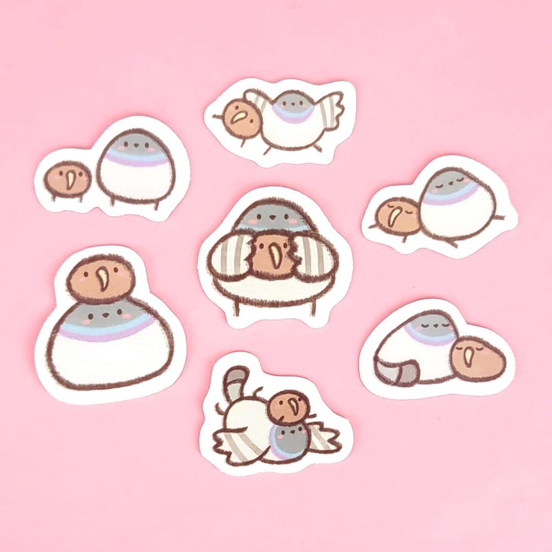 Mini Sticker Set - Poe and Karl - Pigeon Dove Stickers Planner Vinyl ...