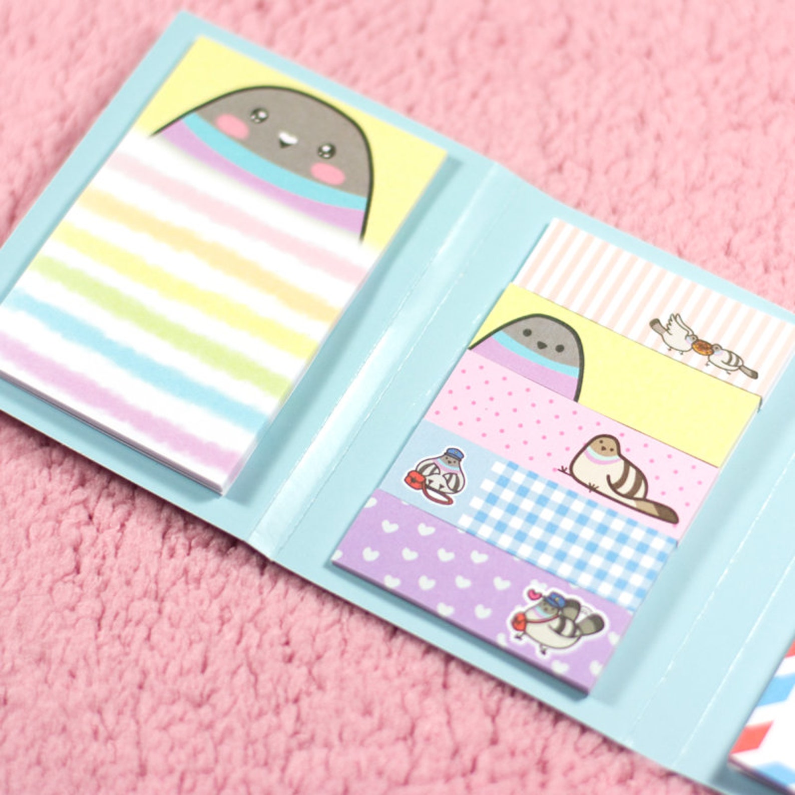 Poe Folding Notepad Book Patapata Memo Set Stationery Pigeon | Etsy