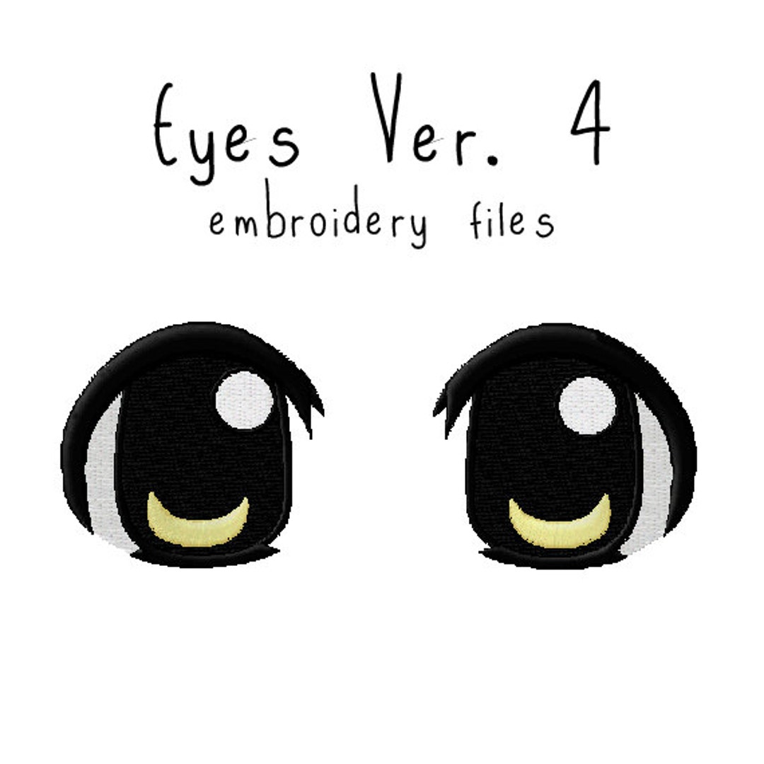 Plushie Eyes EMBROIDERY MACHINE FILES Pattern Design Hus Jef Pes Dst ...