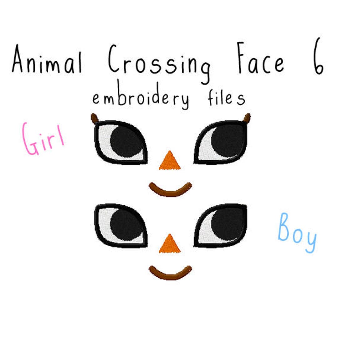 Animal Crossing Eyes EMBROIDERY MACHINE FILES Pattern Design Hus Jef ...