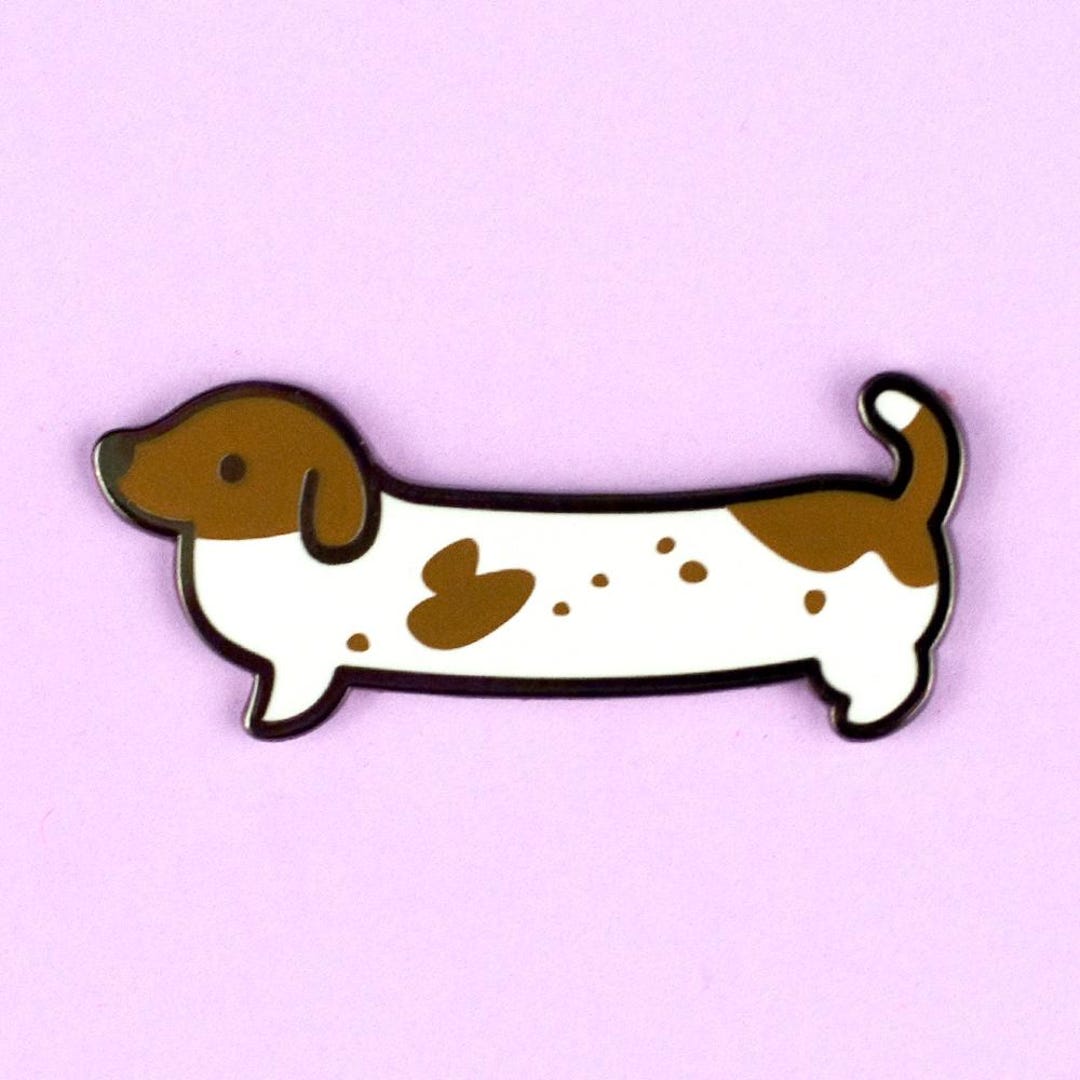 Dachshund Enamel Pin - Dog Wiener Dog Sausage Dog Lapel Pin Brooch ...