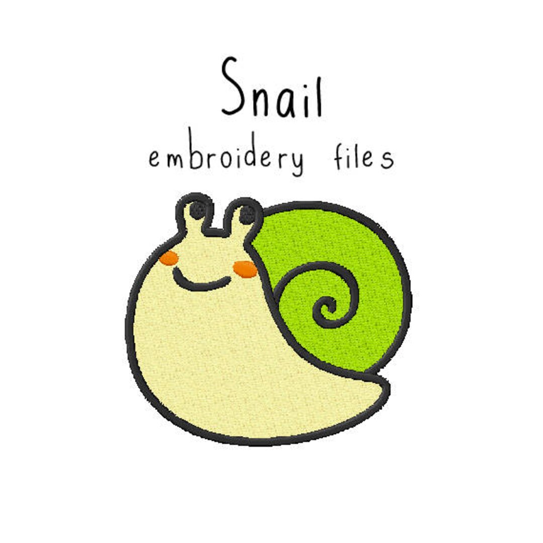 Snail EMBROIDERY MACHINE FILES Pattern Design Hus Jef Pes Dst All ...