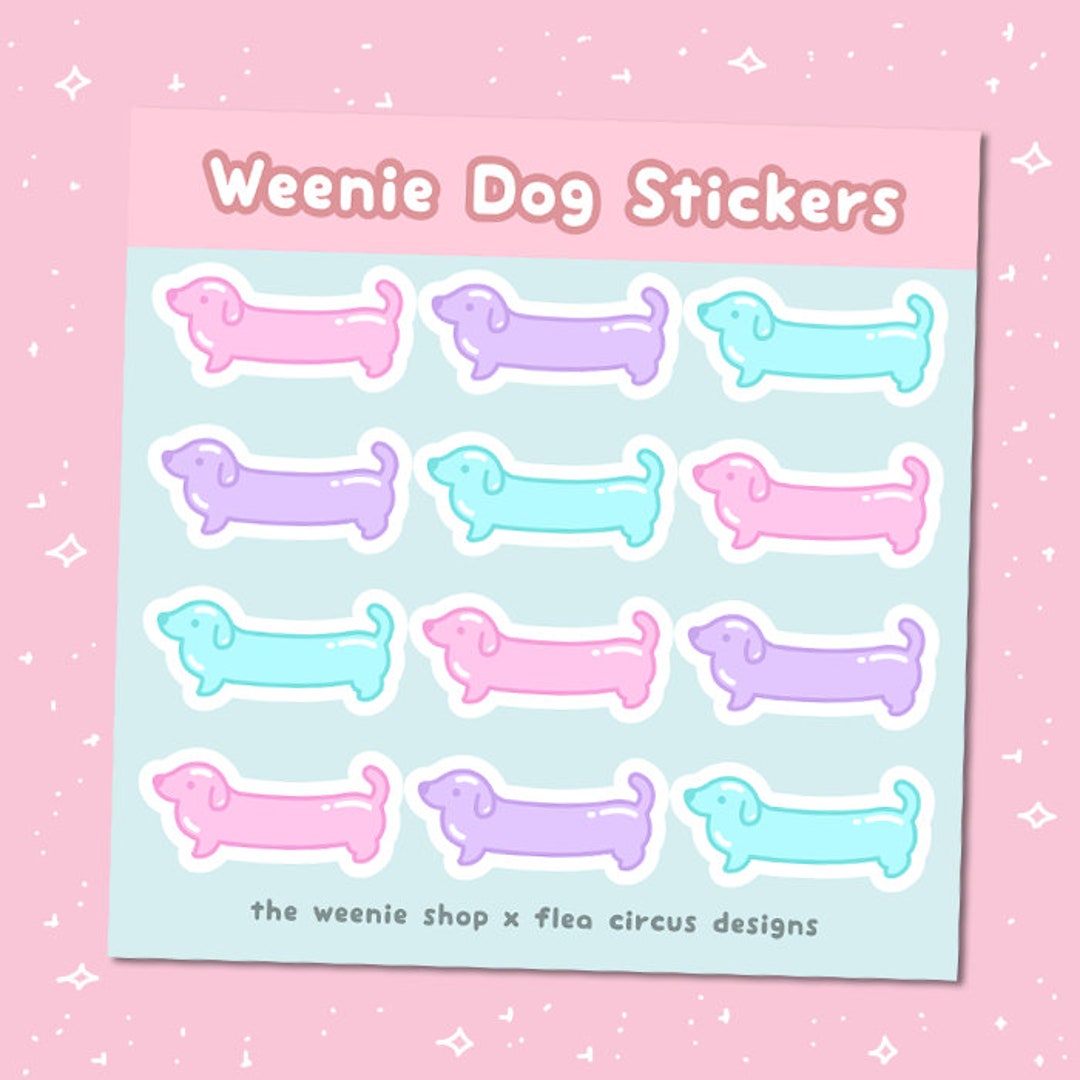 Dachshund Matte Vinyl Sticker Weiner Dog Weenie Dog Sausage Wiener ...