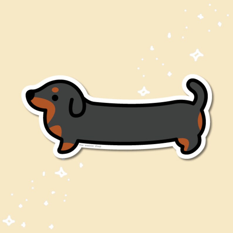 Dachshund 6 Inch Weatherproof Vinyl Sticker Weiner Dog Weenie - Etsy