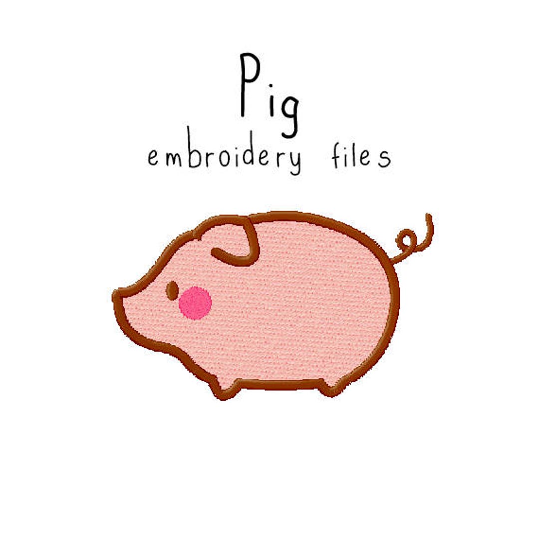 Pig EMBROIDERY MACHINE FILES Pattern Design Hus Jef Pes Dst All Formats ...