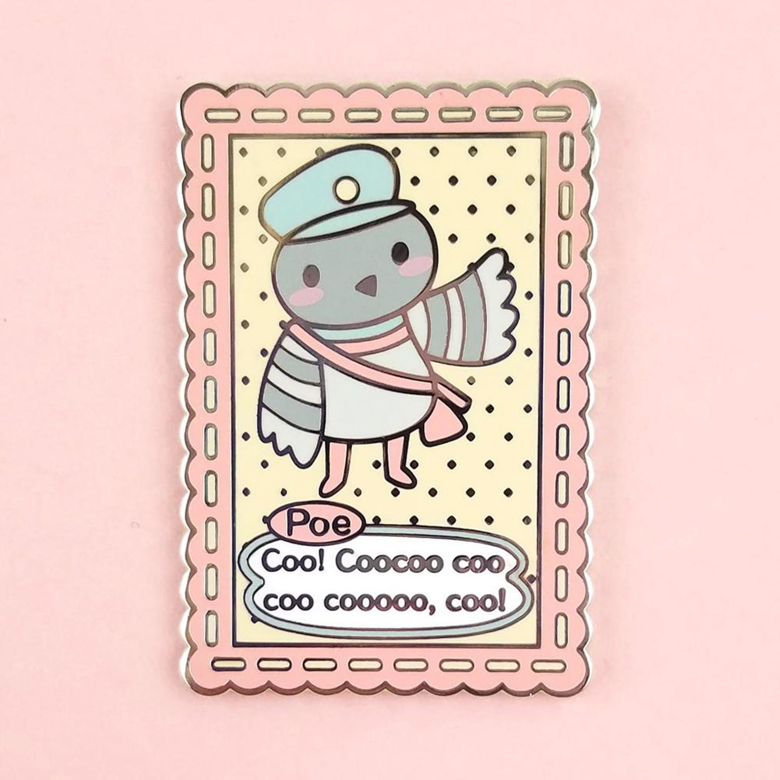 Pigeon Pin Hard Enamel Pin Bird Dove Mail Delivery Lapel Pin Brooch ...