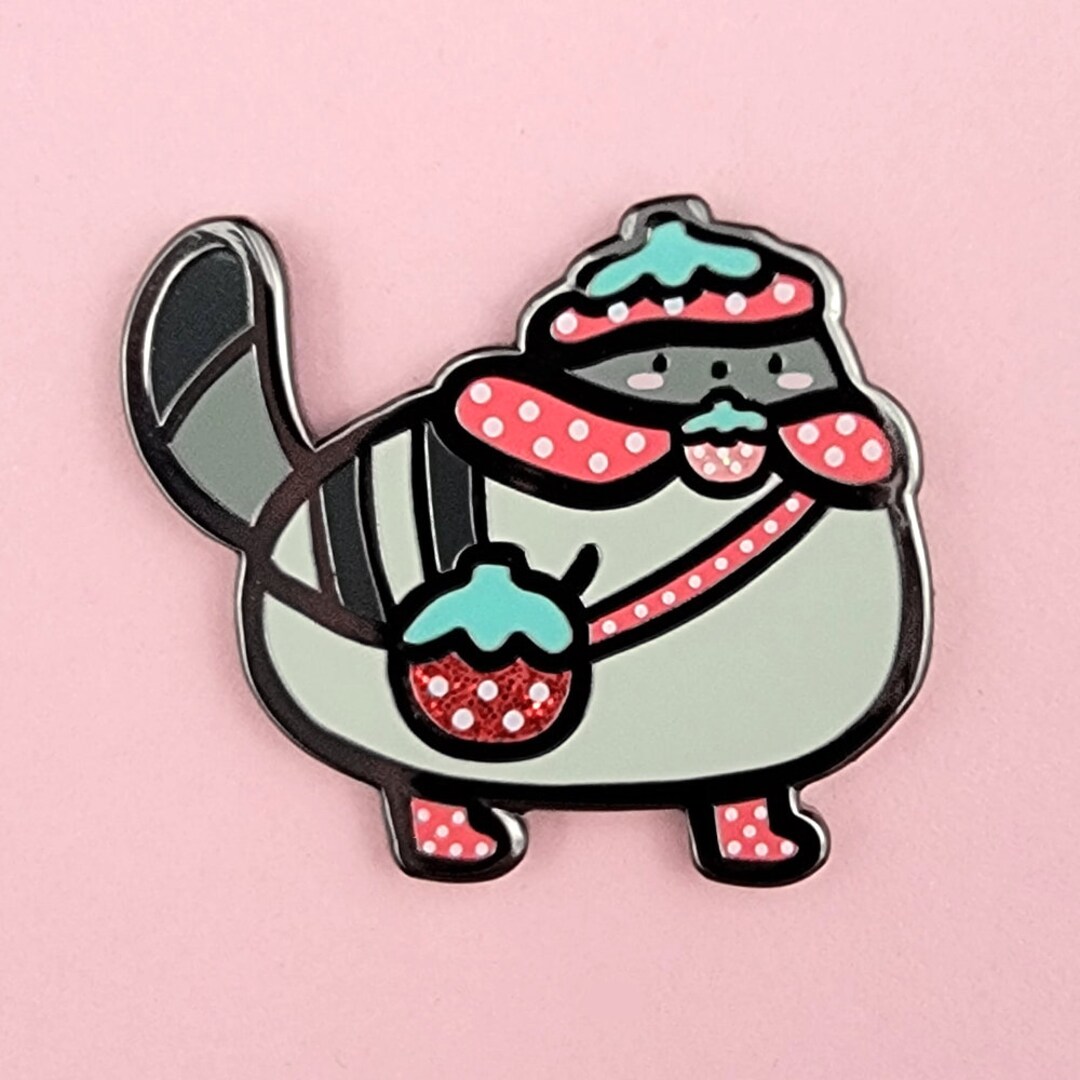 Strawberry Poe Pin Hard Enamel Pin Bird Dove Mail Delivery Lapel Pin ...
