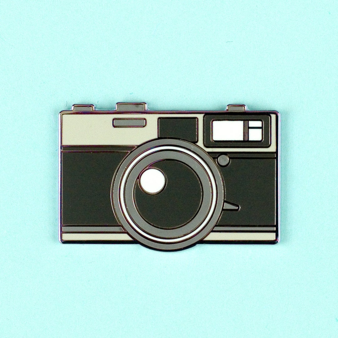 Camera Pin Olympus 35-SP Hard Silver Plating 3cm Cute Kawaii Vintage ...