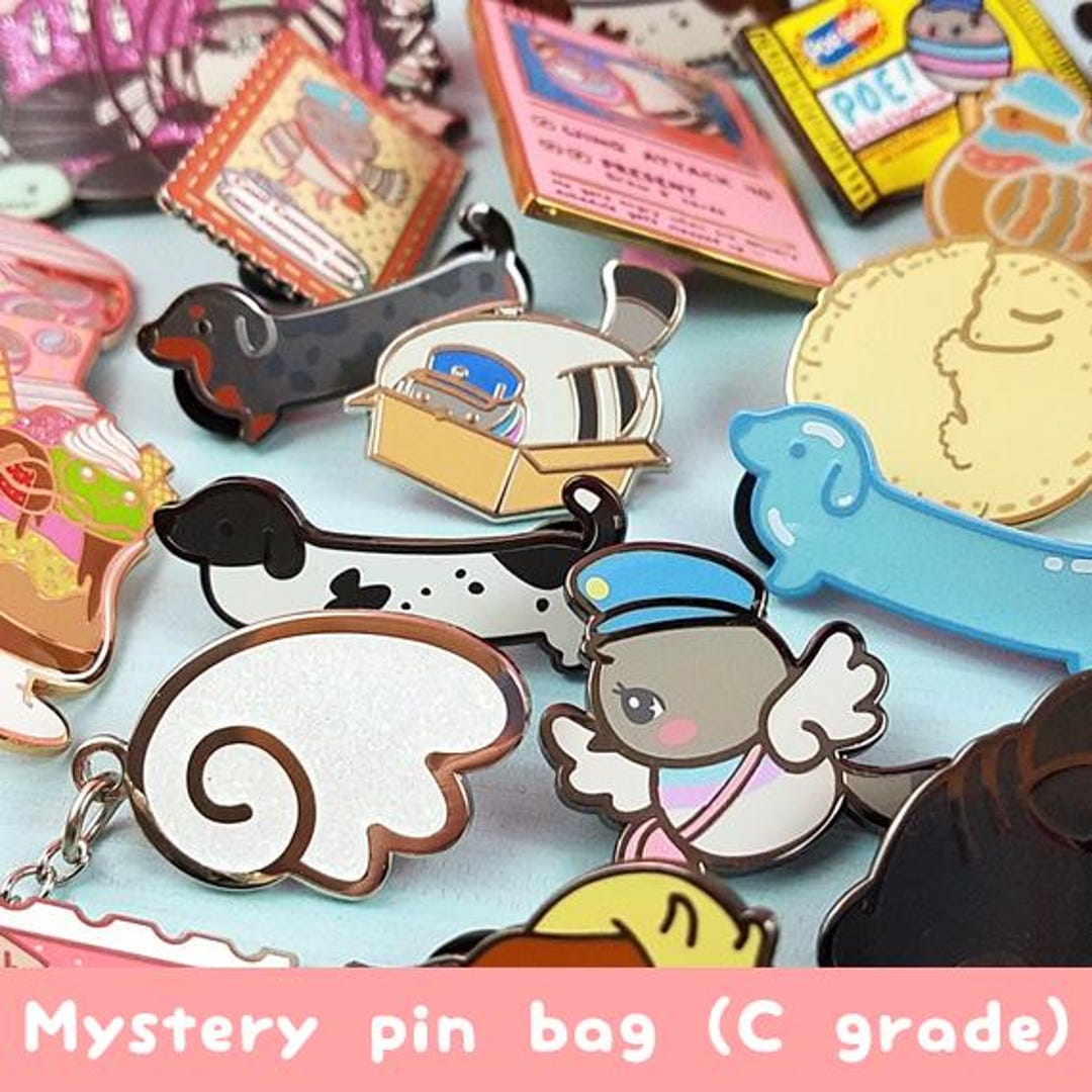 Mystery Pin Bag (C GRADE) - Enamel Pin Cute Pins Flair Badge Animal ...
