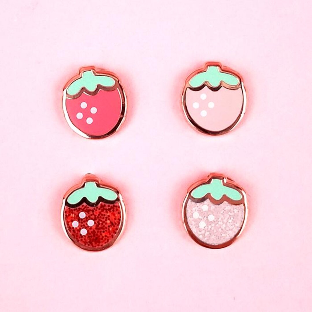 Strawberry Board Filler Pins - Hard Enamel Pin Fruit Lapel Pin Brooch ...