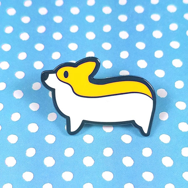 Corgi Enamel Pin 3cm Dog Cute Lapel Pin Brooch Badge Flair | Etsy