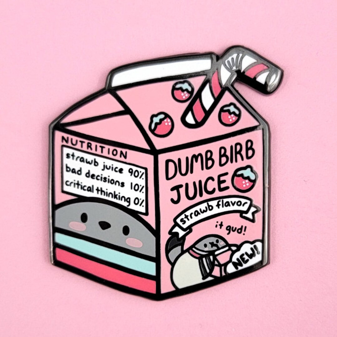 Pigeon Pin Dumb Birb Juice Poe Pin Hard Enamel Pin Bird Dove Mail ...