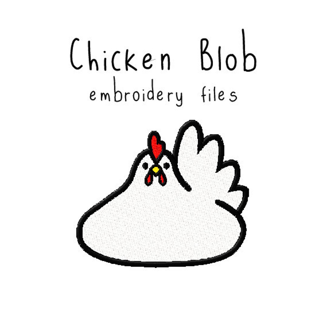 Chicken Blob EMBROIDERY MACHINE FILES Pattern Design Hus Jef Pes Dst ...