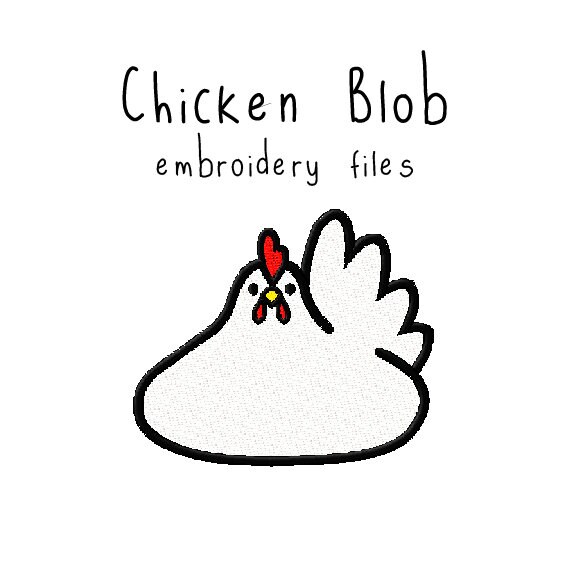 Chicken Blob EMBROIDERY MACHINE FILES Pattern Design Hus Jef - Etsy ...