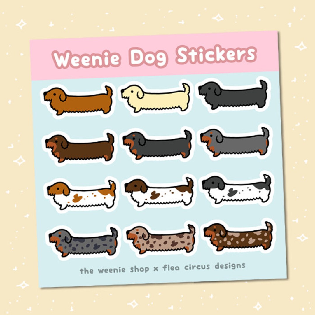 Dachshund Wire Coat Matte Vinyl Sticker Weiner Dog Weenie Dog Sausage ...