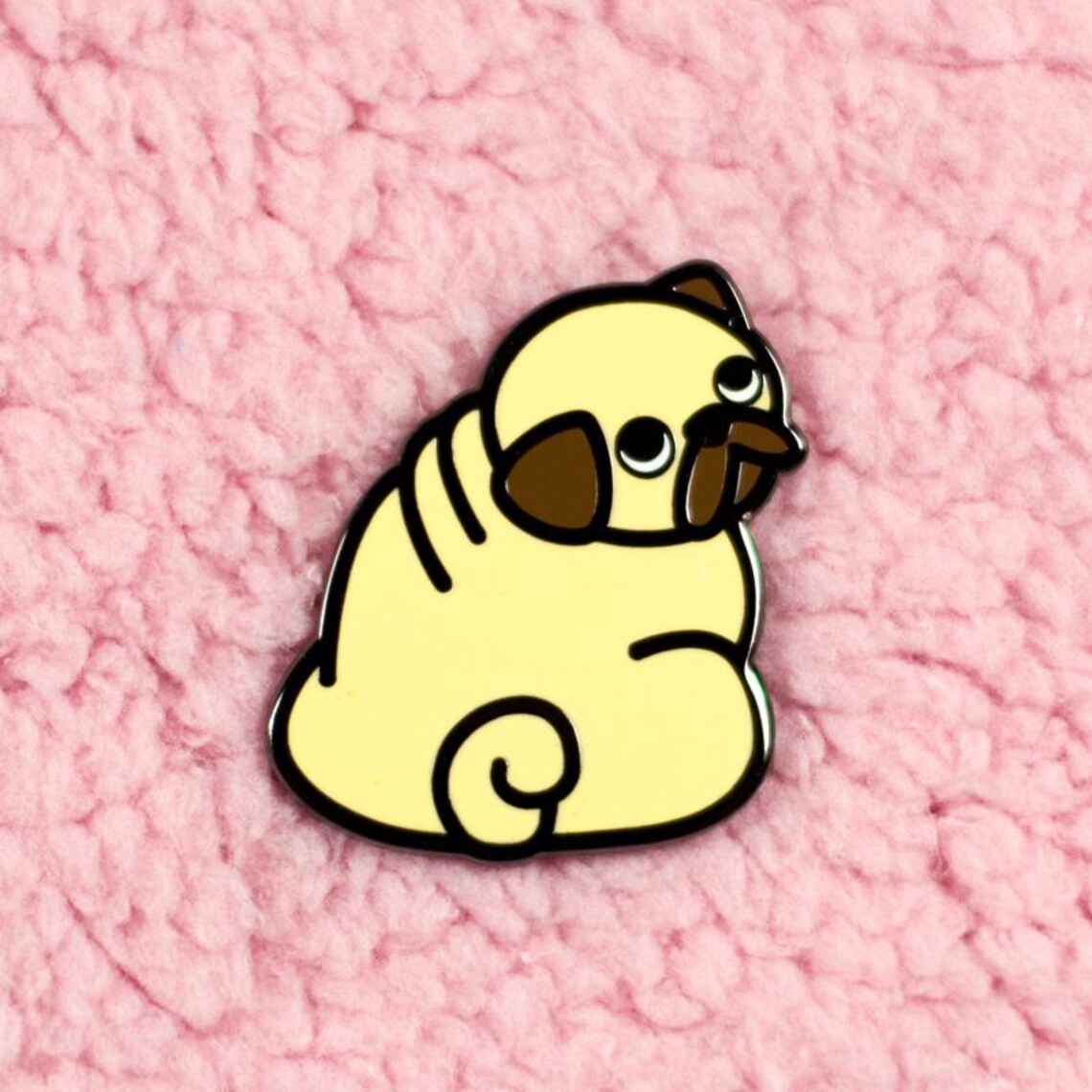 Pug Butt Enamel Pin 3cm - Dog Puppy Pugs Bulldog Lapel Pin Brooch Badge ...