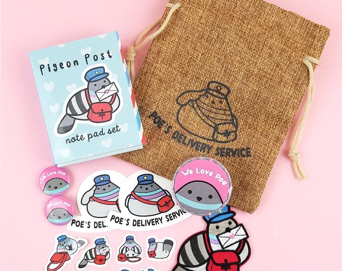 Poe Folding Notepad Book Patapata Memo Set Stationery Pigeon Pigeons ...