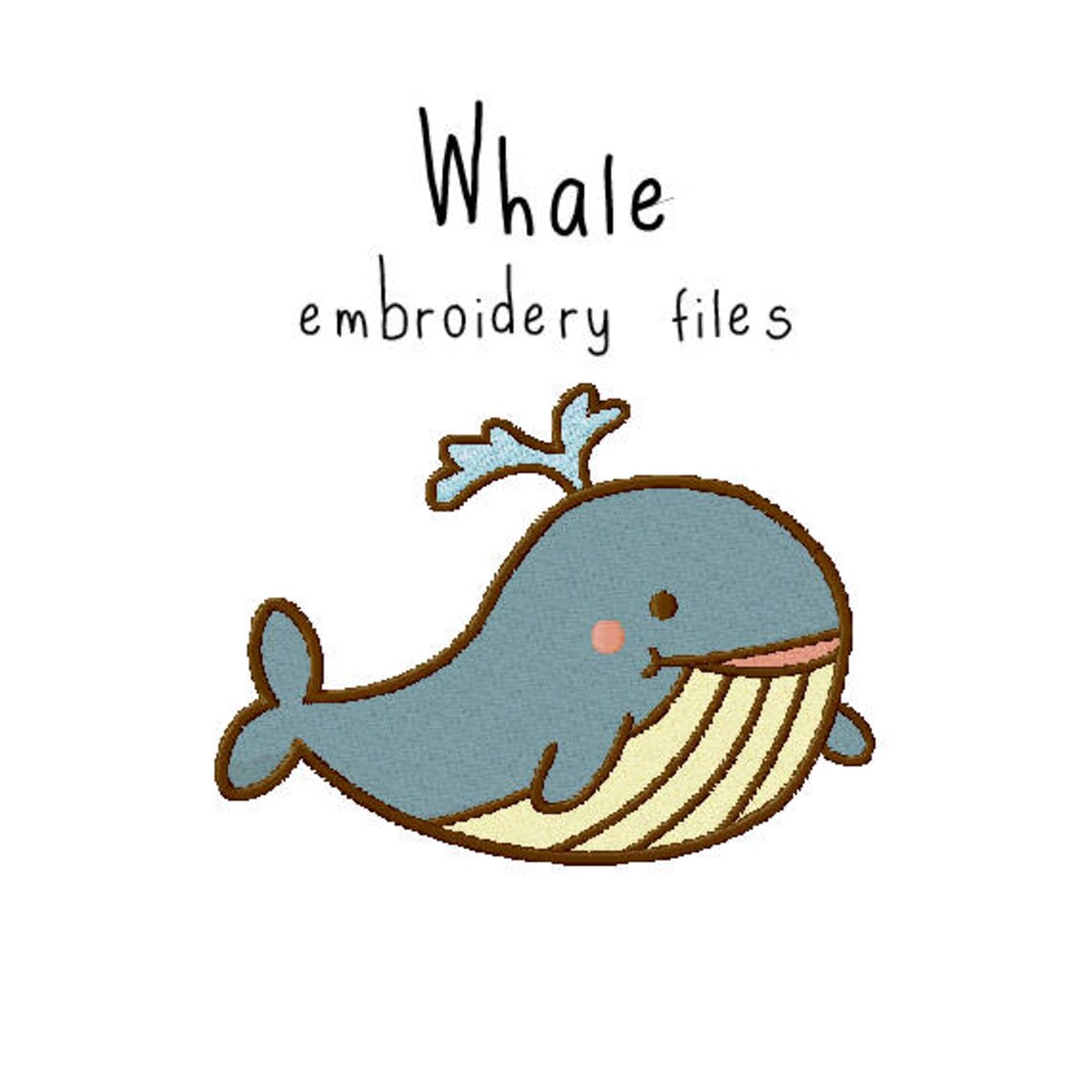 Whale EMBROIDERY MACHINE FILES Pattern Design Hus Jef Pes Dst All ...