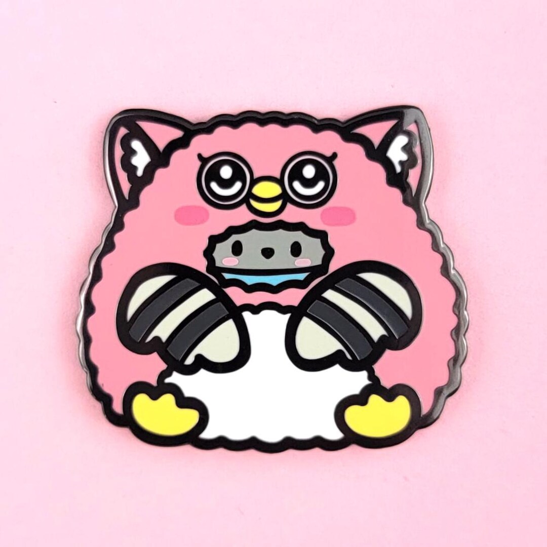 Pigeon Pin Cursed Furby Poe Pin Hard Enamel Pin Bird Dove Mail Delivery ...