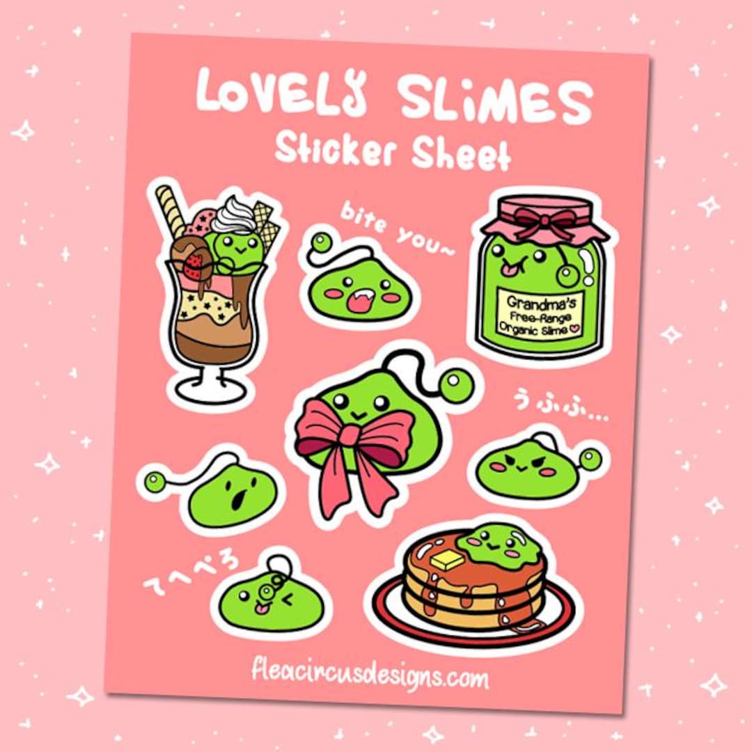 Slimes Sticker Sheet Stickers Planner Vinyl Kiss Cut Matte Pancakes ...
