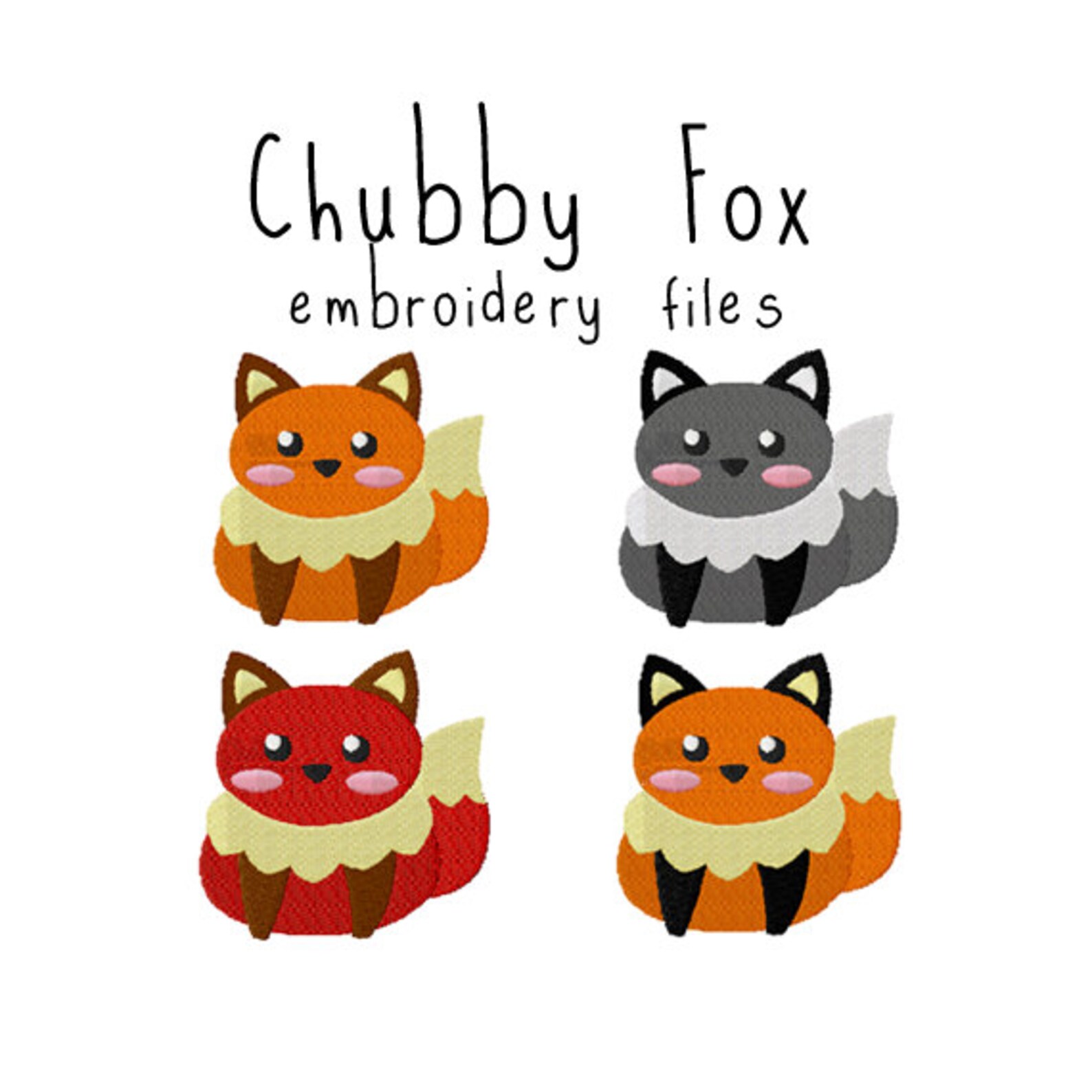 Fox EMBROIDERY MACHINE FILES Pattern Design Hus Jef Pes Dst | Etsy