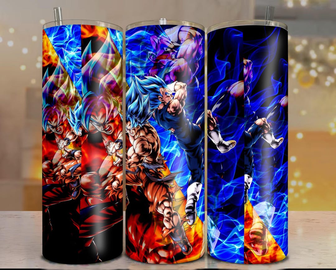 Goku Vegeta Tumbler Wrap PNG | Dragon Ball Z Anime Sublimation Design ...