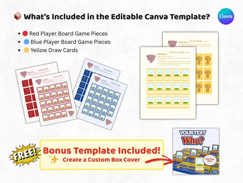 Custom Guess Who Game Template: DIY Printable Game Boards & Cards ...
