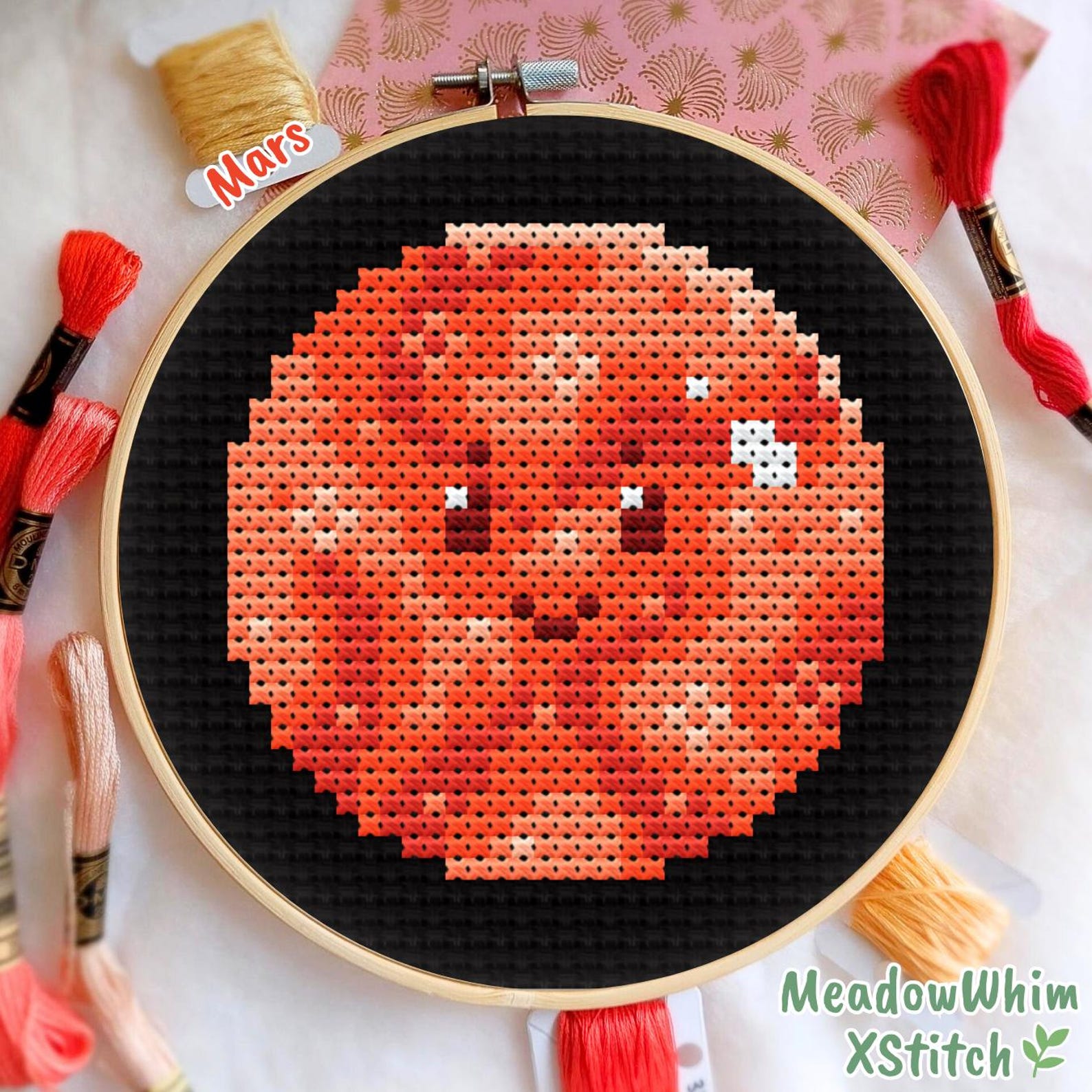 Solar System Cross Stitch Bundle, Planets Embroidery Set, Sun Space ...