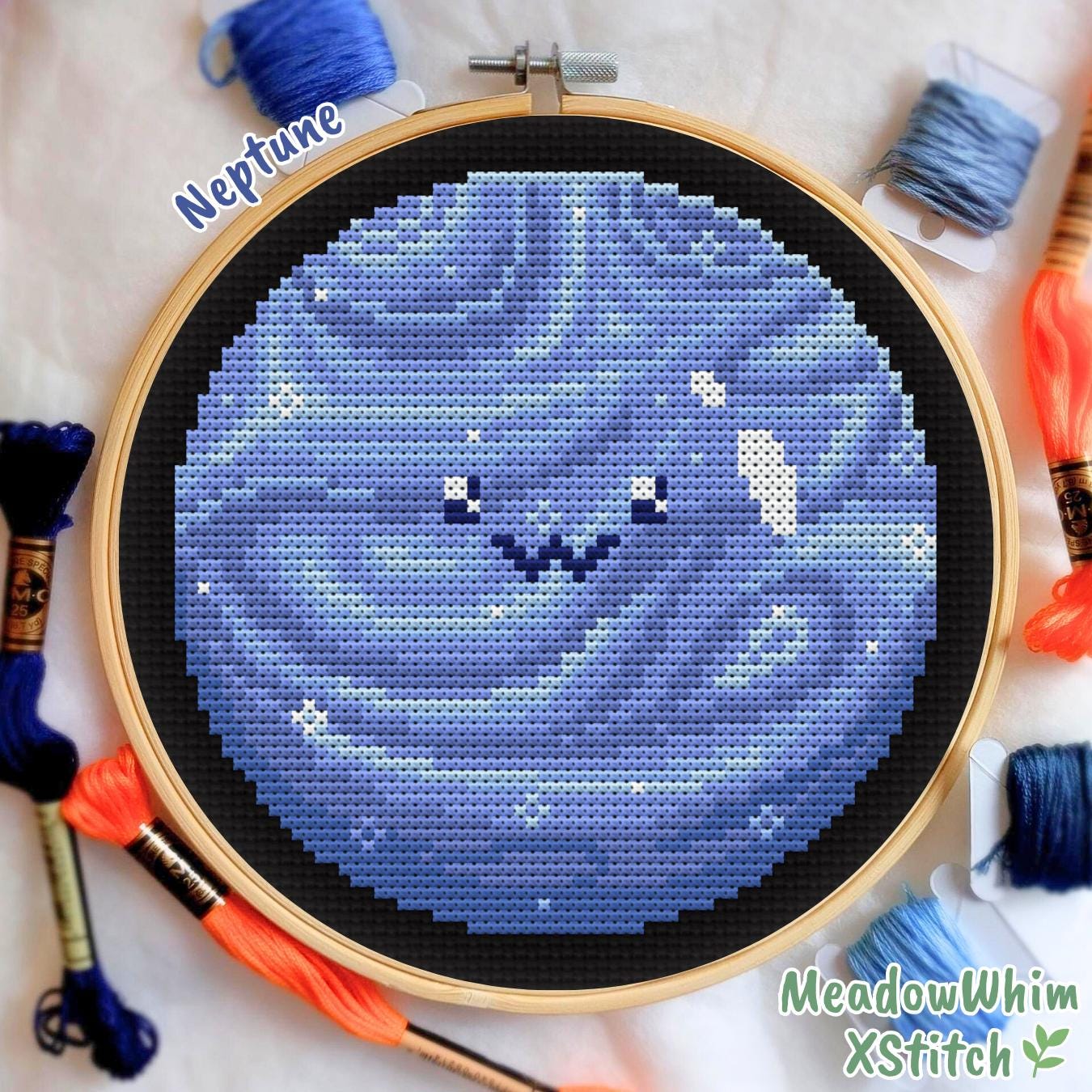 Solar System Cross Stitch Bundle, Planets Embroidery Set, Sun Space ...