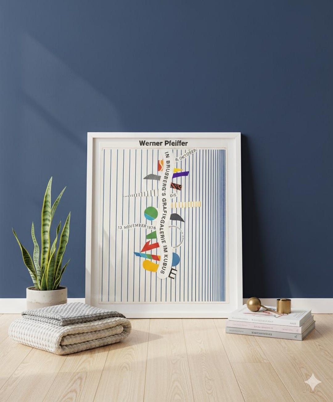 Art Exhibition Poster Werner Pfeiffer: Bauhaus Geometric Art Print ...